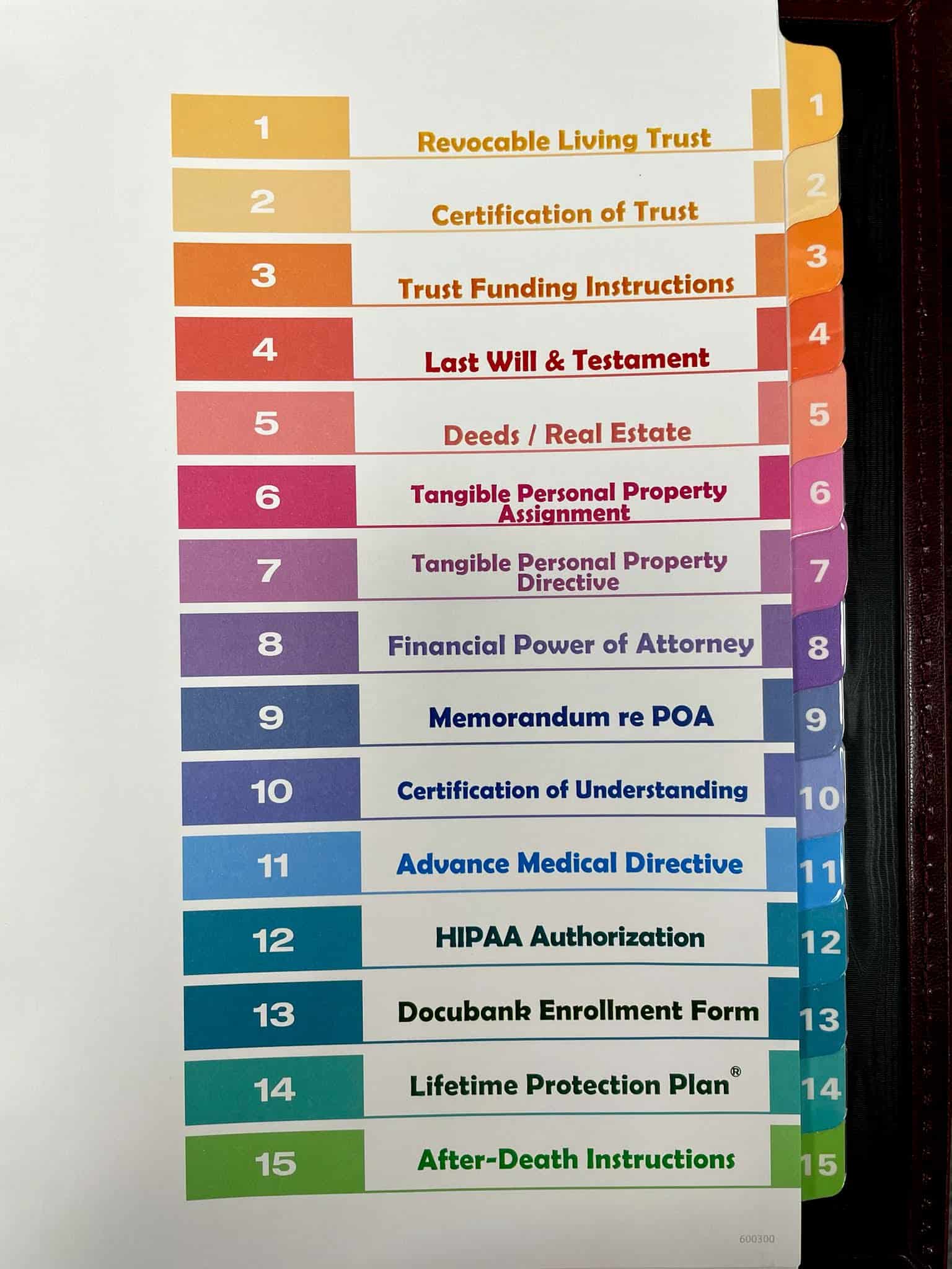 Binder - Table of Contents - Tax Tables - Farr Law Firm